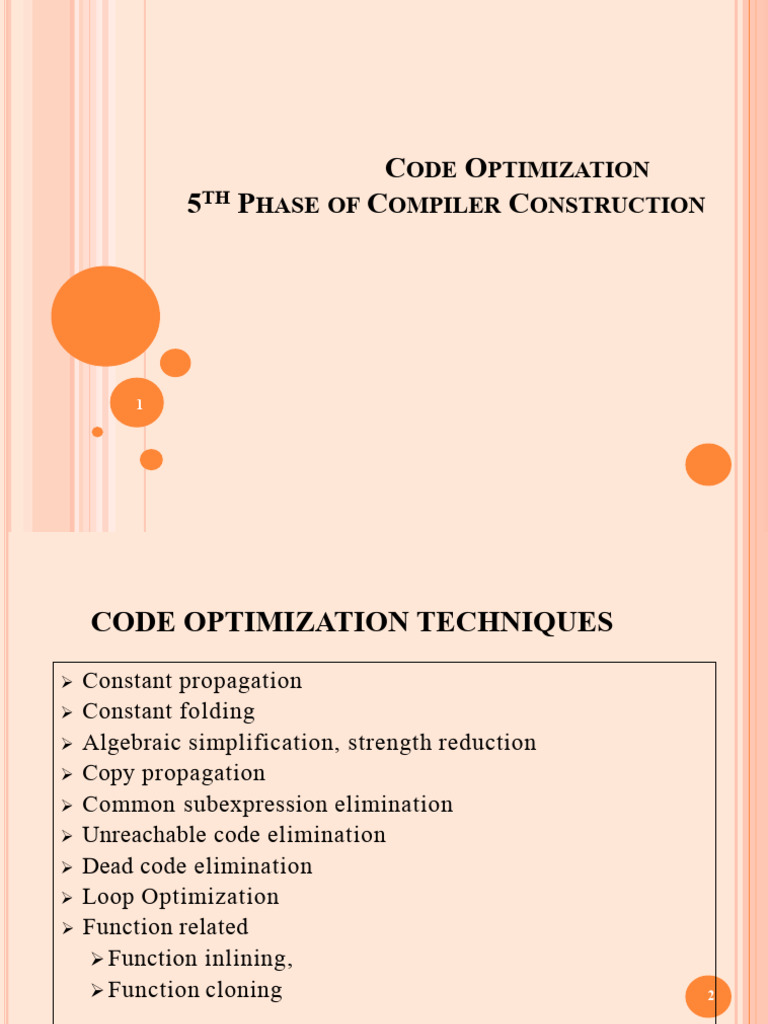 Lec07 Code Optimzation | PDF | Computer Science | Software Development