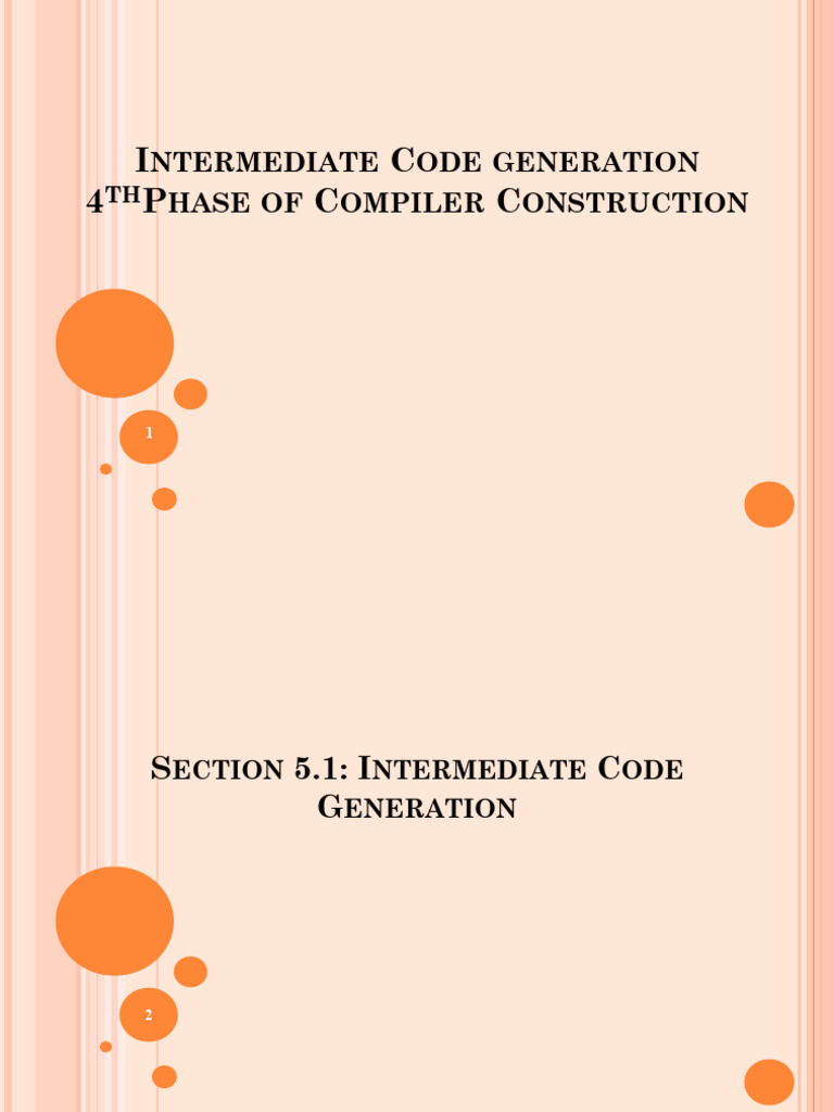 Lec05 Intermediate Code Generation | PDF | Parsing | Compiler