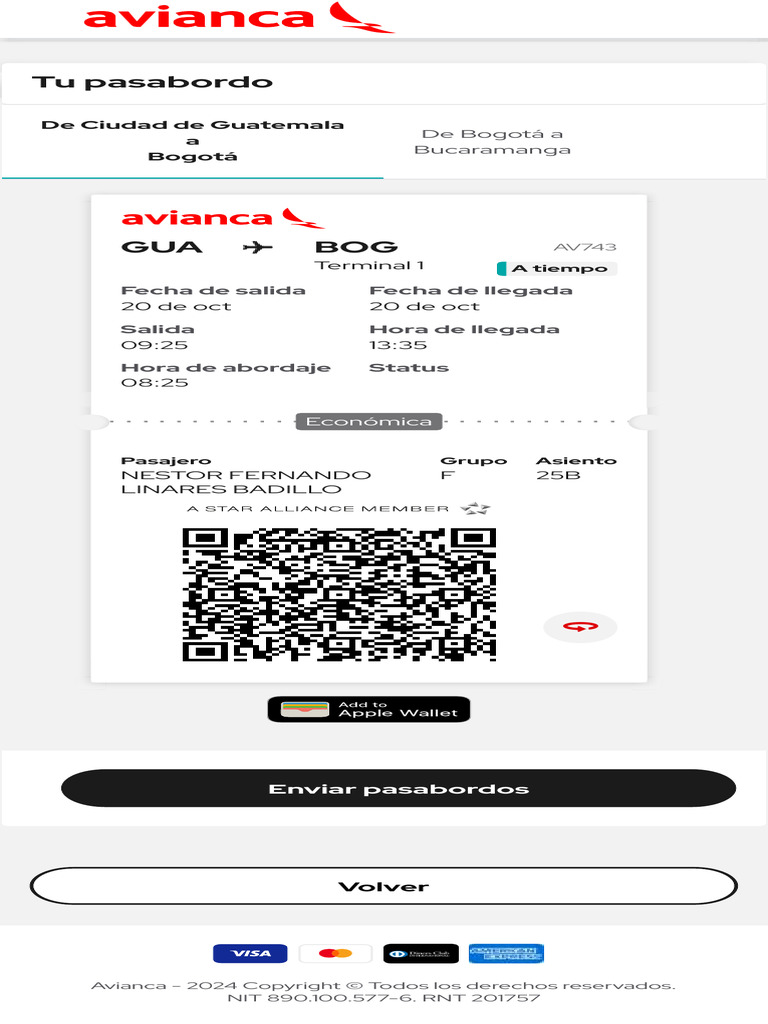 Avianca Checkin - Boarding Pass | PDF
