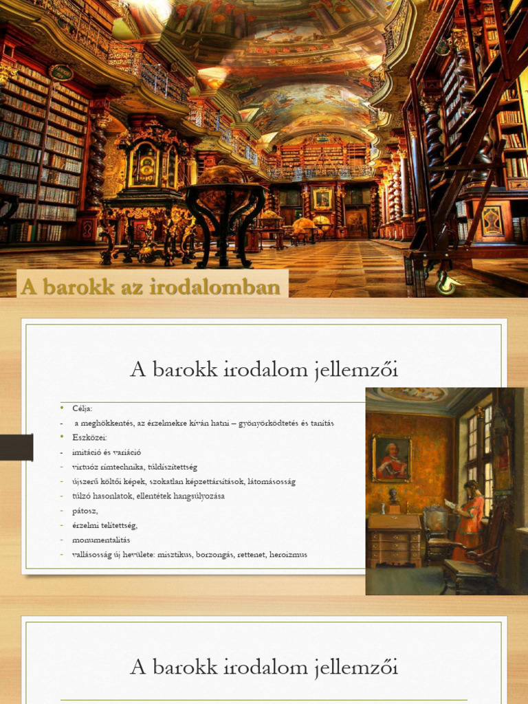 Oszt A Barokk Az Irodalom | PDF