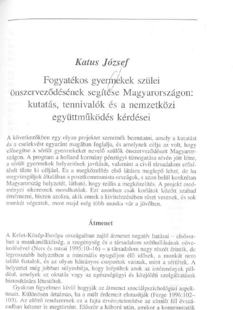Fogyatekos Gyermekek | PDF
