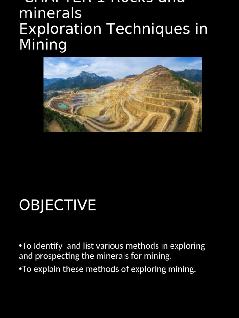 Exploration Techniques in Mining Updated | PDF | Ore | Minerals