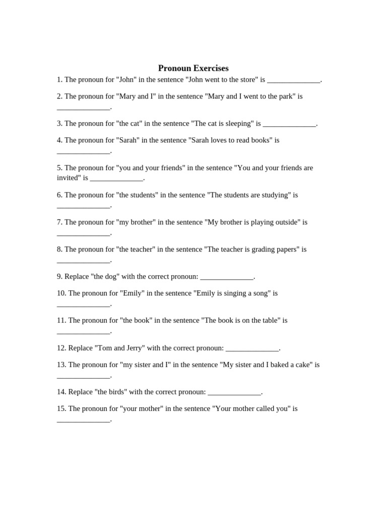 Pronoun and Adjective Exercises | PDF | Linguistic Morphology | Syntax