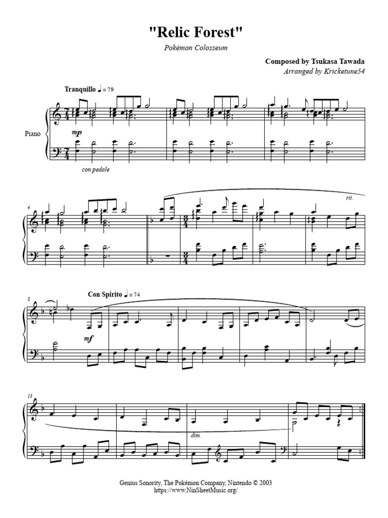 Pokemon Colosseum - Relic Forest | PDF | Role Playing Games | Single ...