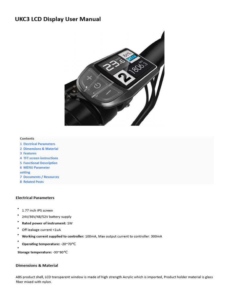 UKC3 Display Manual | PDF | Consumer Electronics | Film And Video ...