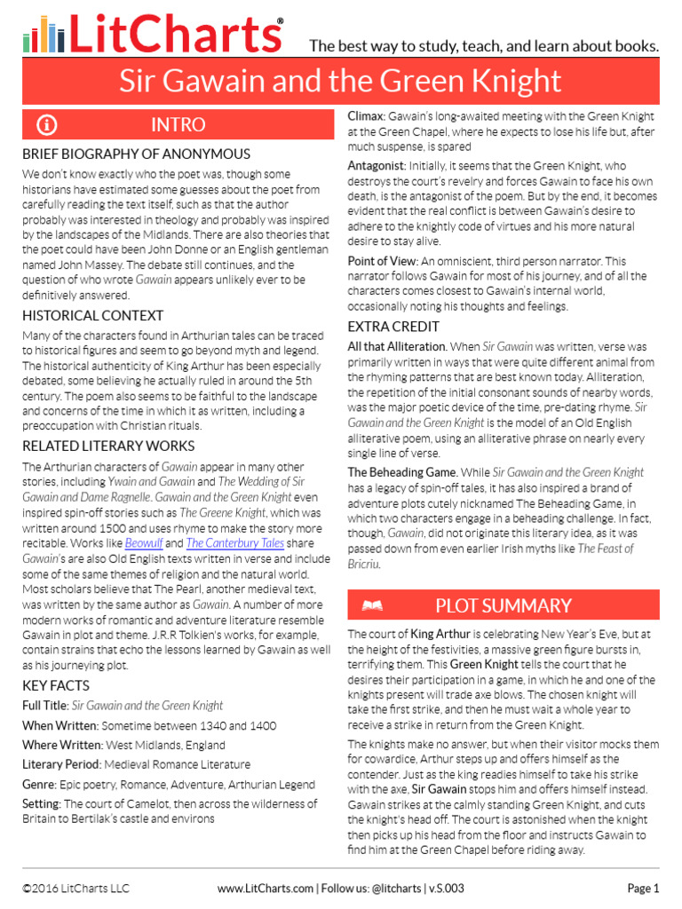 Sir Gawain and The Green Knight | PDF | Green Knight | Gawain