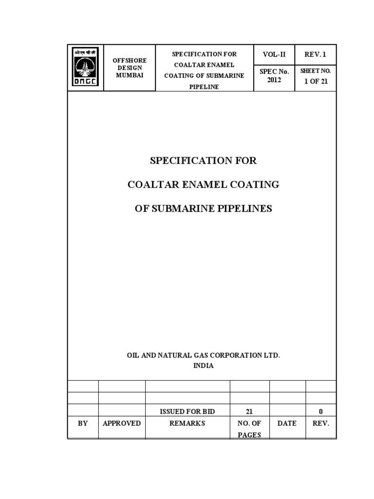 Cte Ongc Spec | PDF | Specification (Technical Standard) | Pipeline ...
