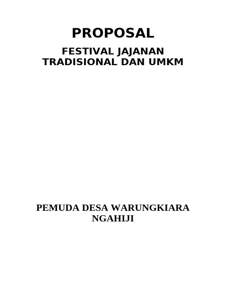 Proposal Umkm Warkir | PDF