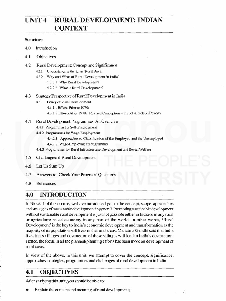 Rural Development Strategies in India | PDF | Poverty | Poverty ...