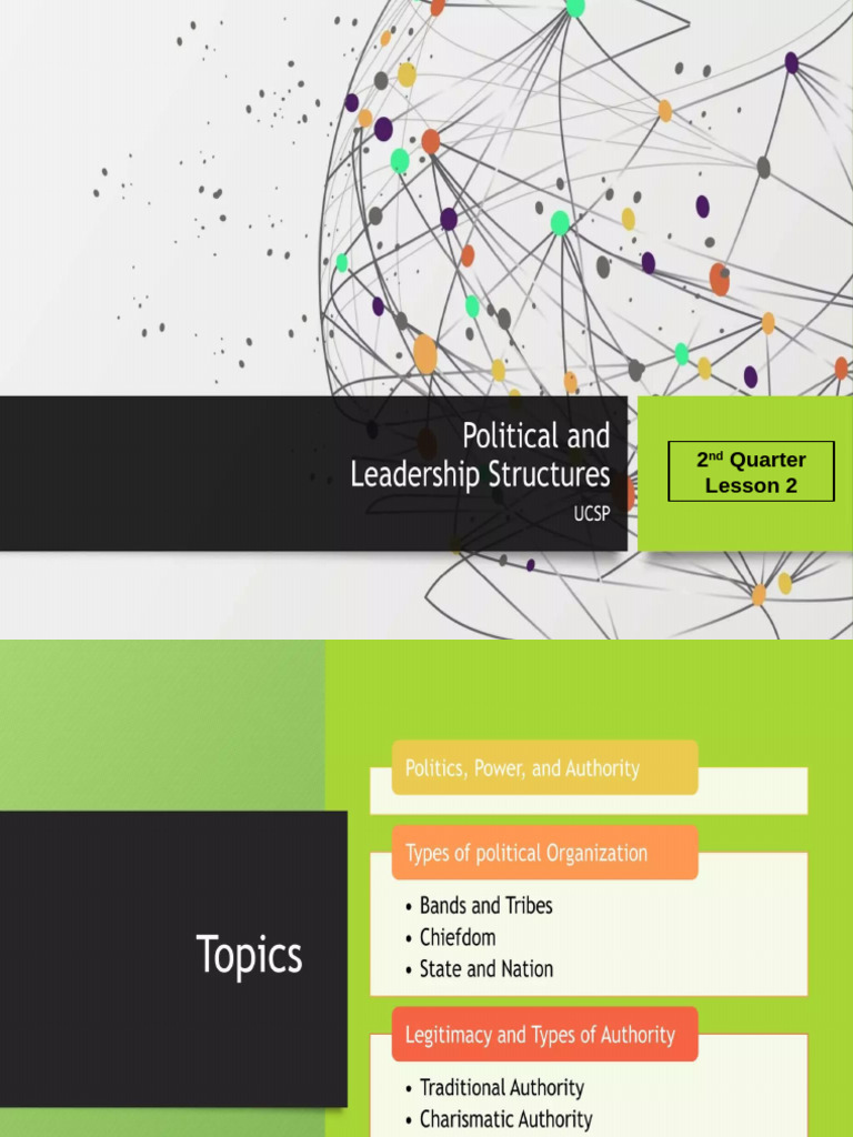 UCSP Q2 Lesson 2 Political and Leadership Structure | PDF