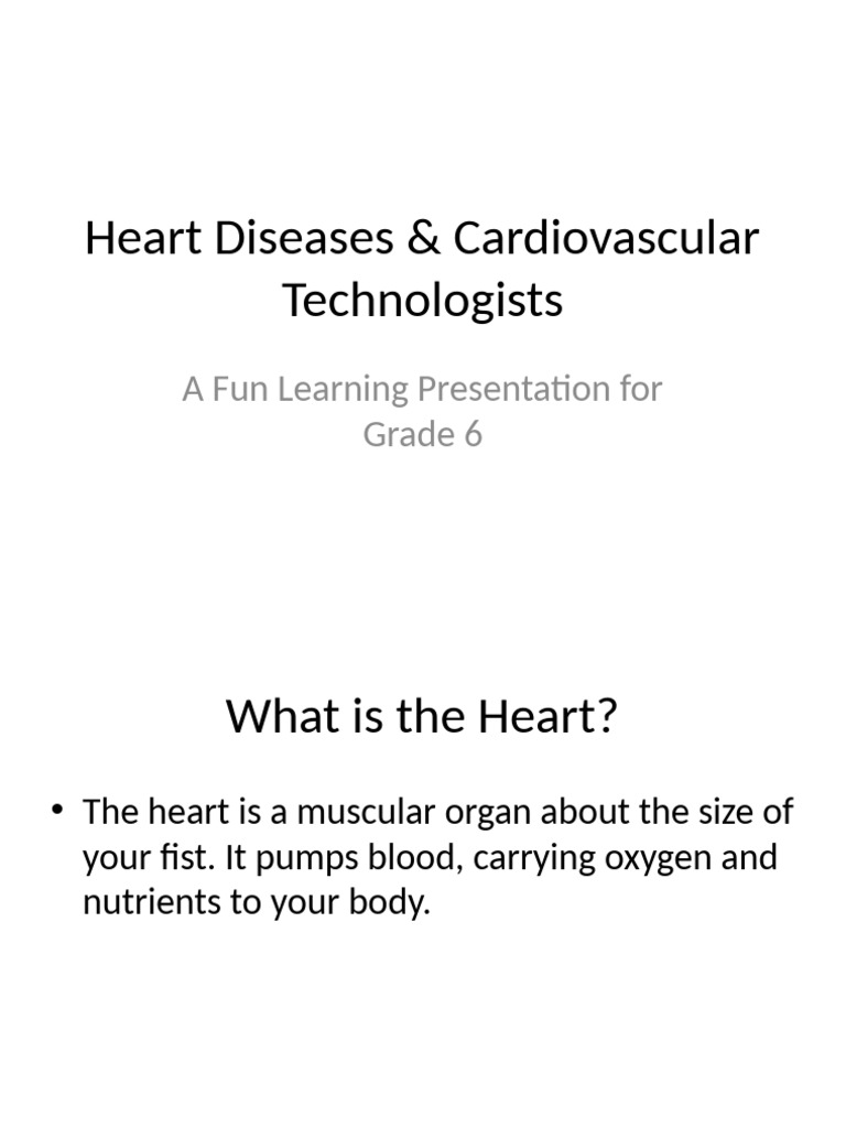 Heart Diseases Presentation For Grade6 | PDF
