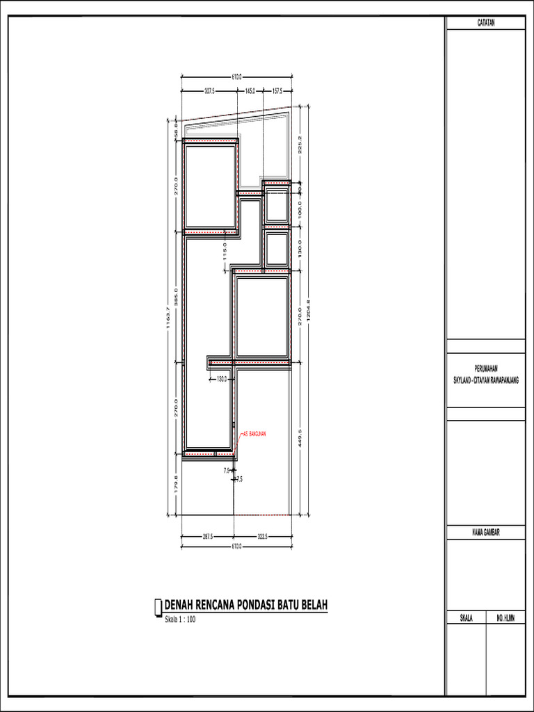 Denah Pondasi-1 | PDF