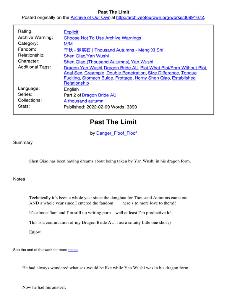 Past The Limit | PDF