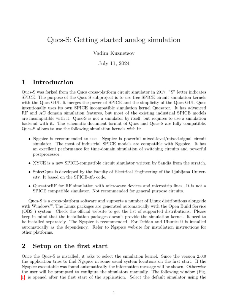 Qucs S Tutorial | PDF | Spice | Amplifier