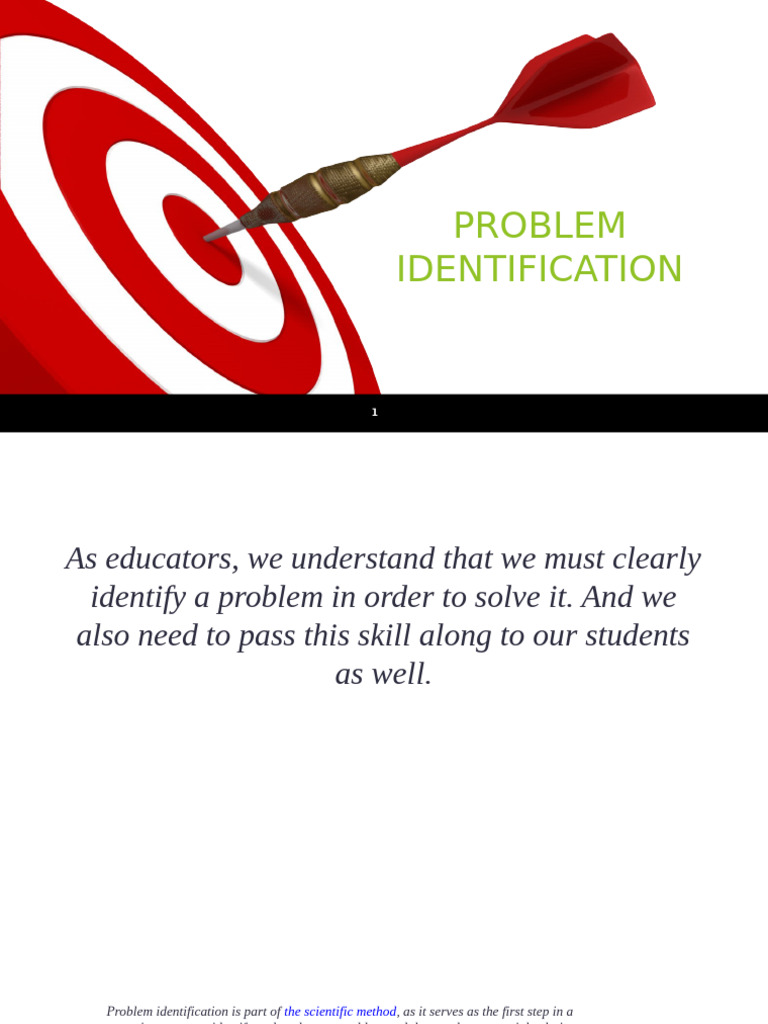 Problem Identification 1 | PDF | Hypothesis | Epistemology Of Science