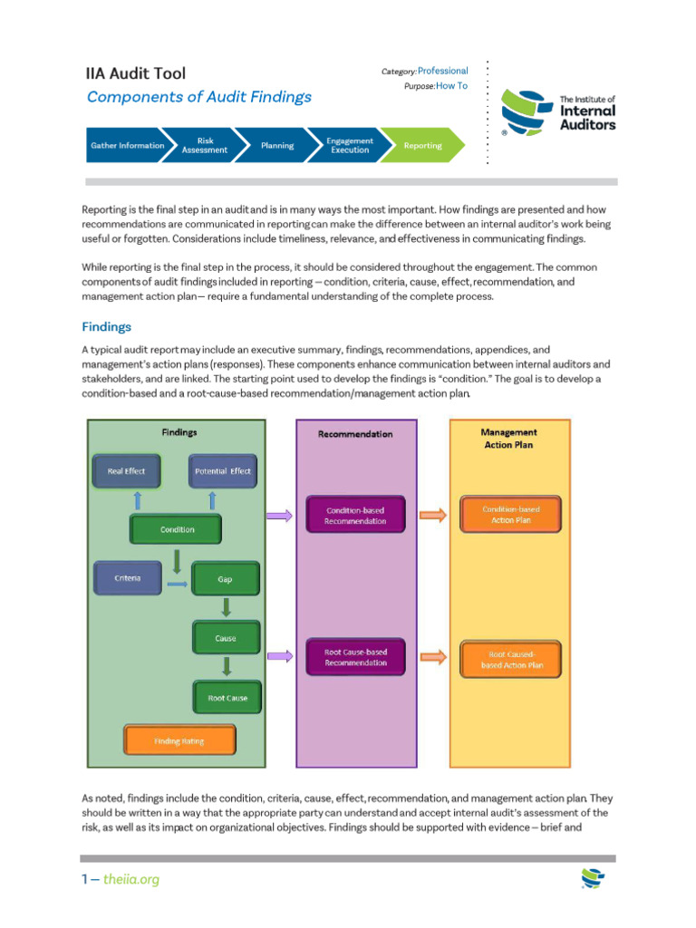 Components of Audit Findings Final | PDF