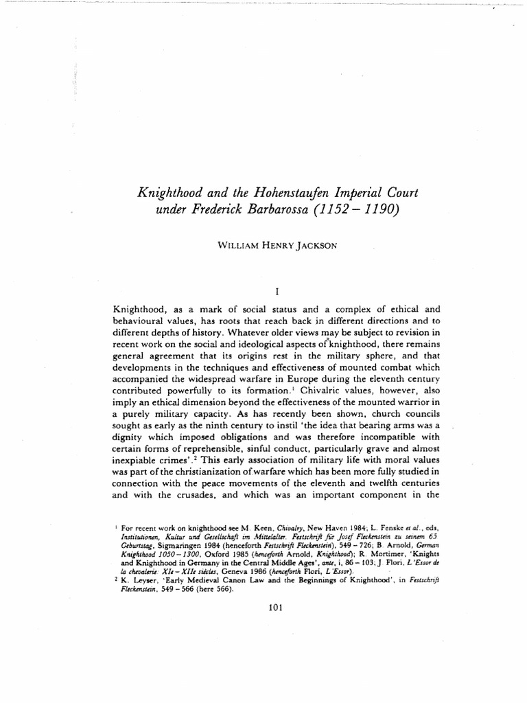 Jackson Chivalry | PDF | Knight | Chivalry