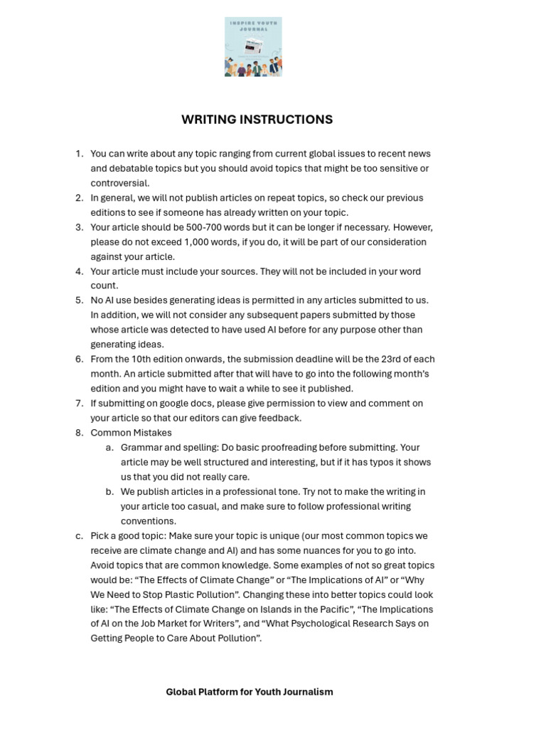 Writing Instructions 4 2 | PDF
