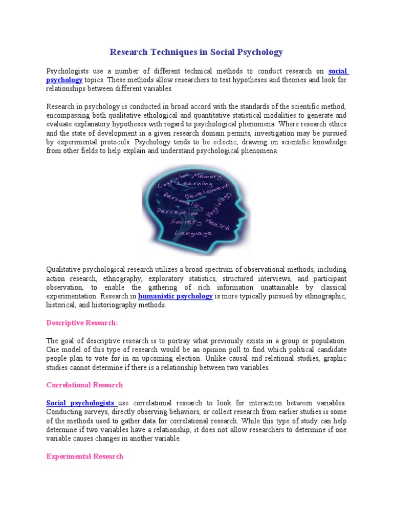 Social Psychology Research Methods | PDF | Experiment | Quantitative ...