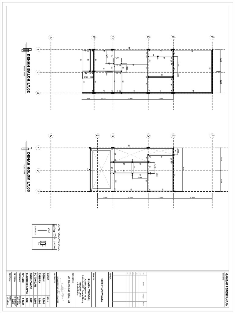 Denah Rencana Balok | PDF