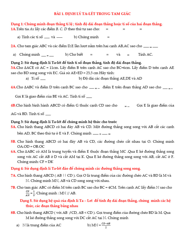 BTVN 22-11-2024 ĐỊNH LÝ TALET | PDF