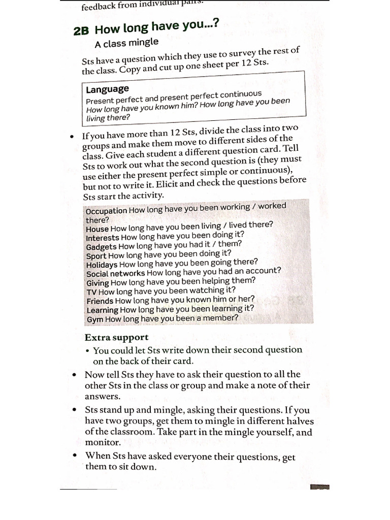 04 - PRESENT PERFECT - CONT - Questions - Slips - Explanation | PDF