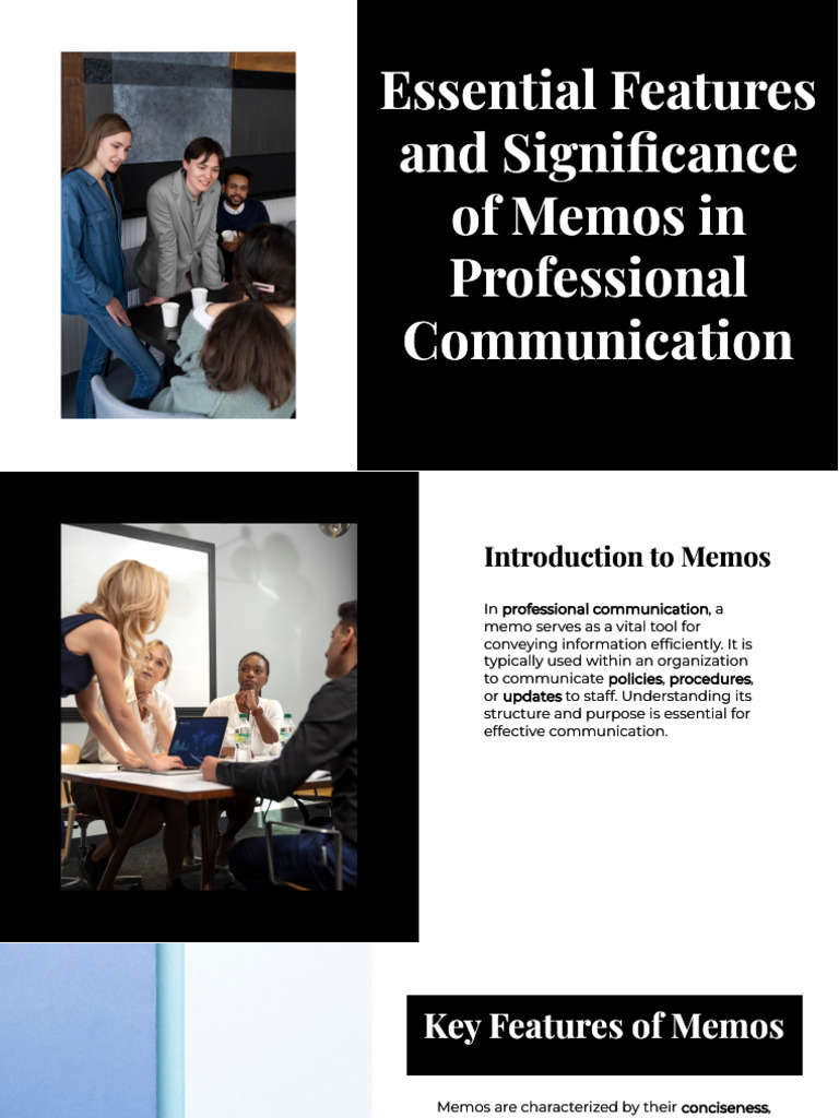 Slidesgo Essential Features and Significance of Memos in Professional ...