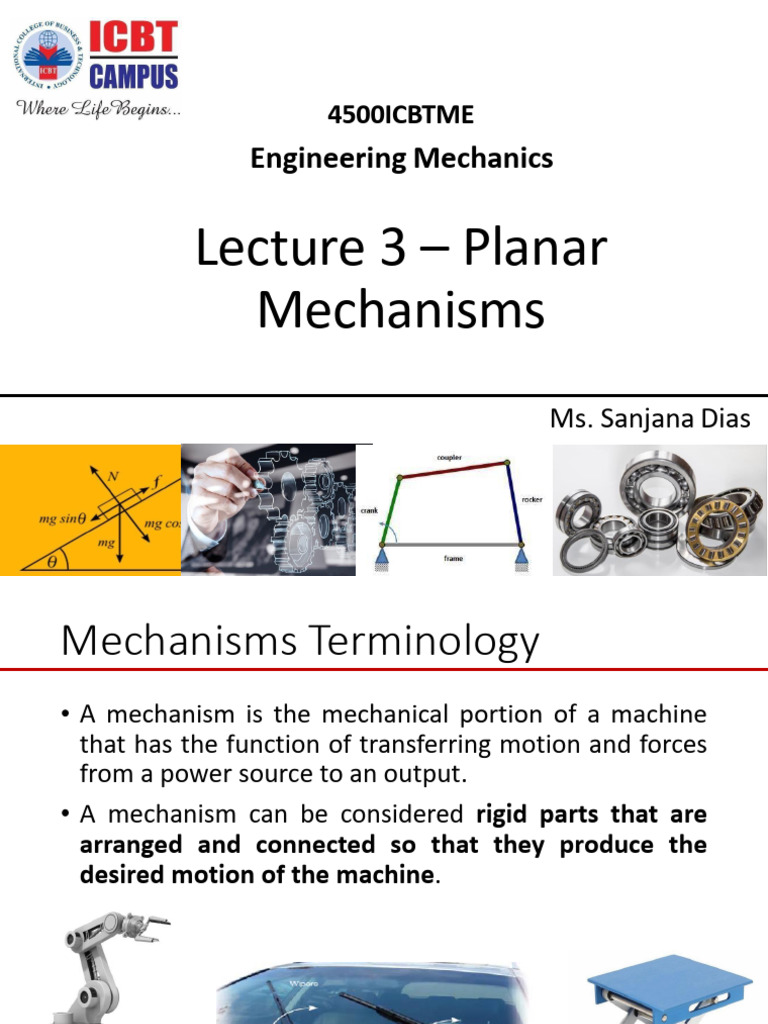 Understanding Planar Mechanisms | PDF | Machines | Applied And ...