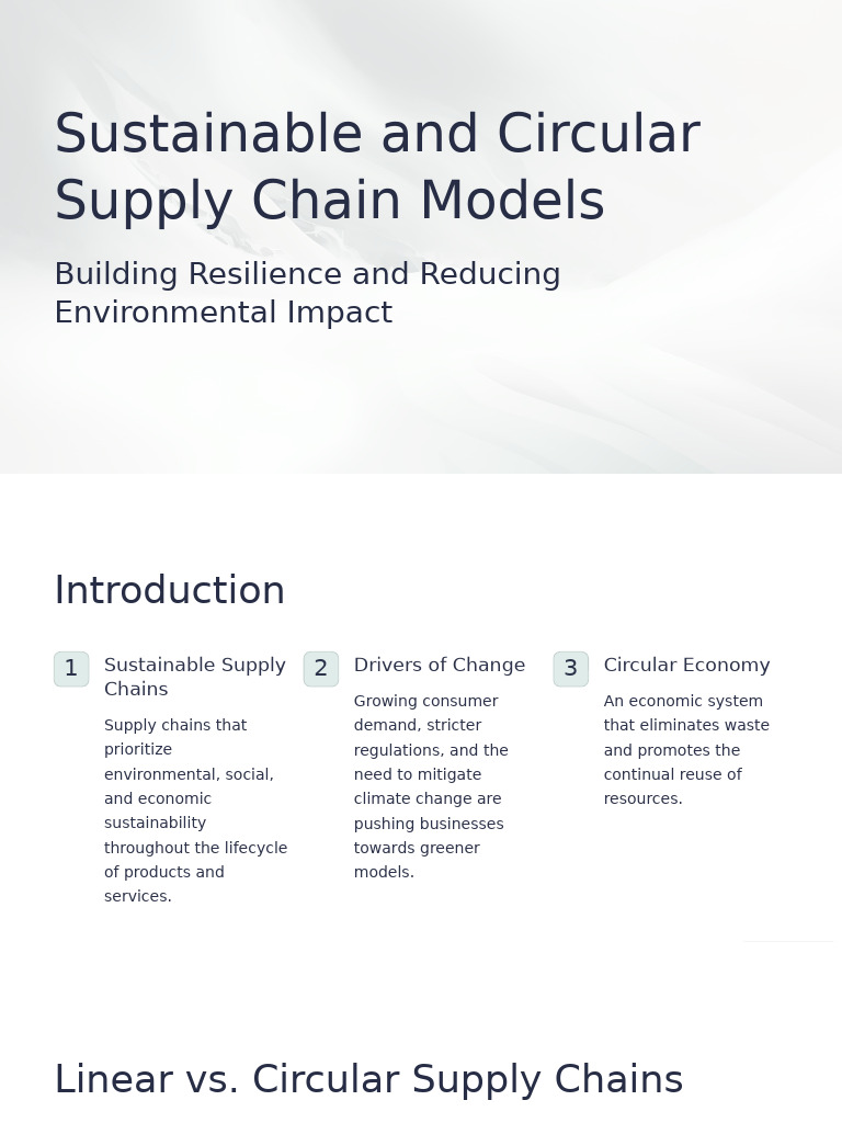 Sustainable Circular Supply Chain Guide | PDF | Recycling | Sustainability