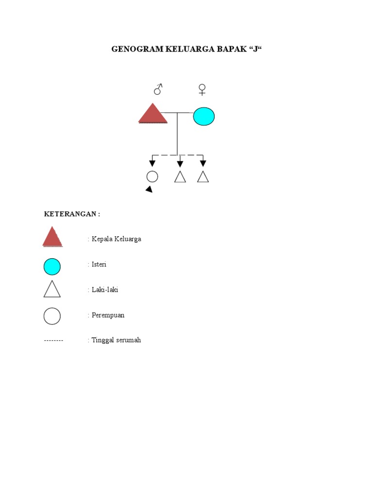 Genogram Ibu J | PDF | Kesehatan Holistik
