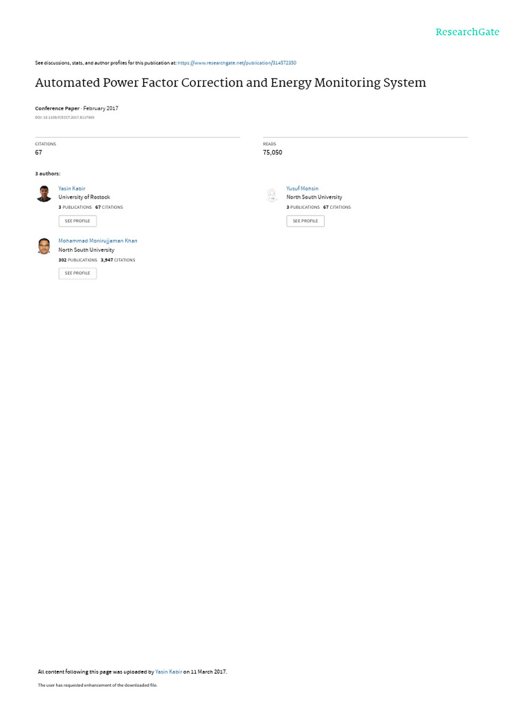 Published Paper A PFC em System | PDF | Electric Power | Capacitor