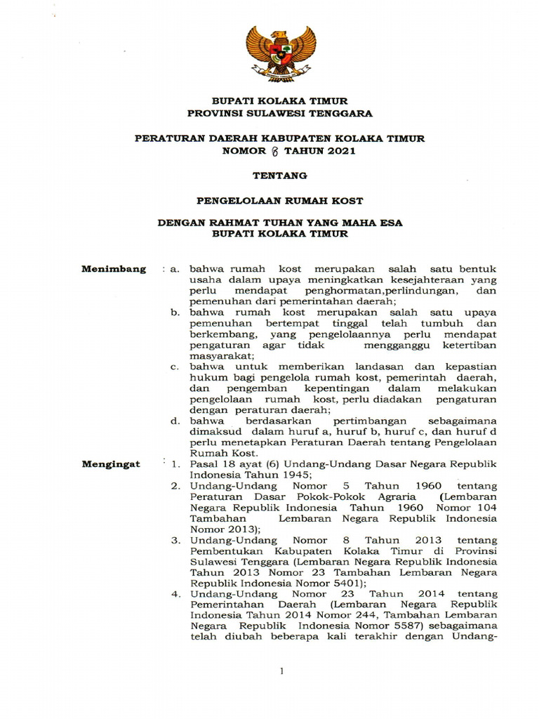 Perda No. 8 Tahun 2021 | PDF