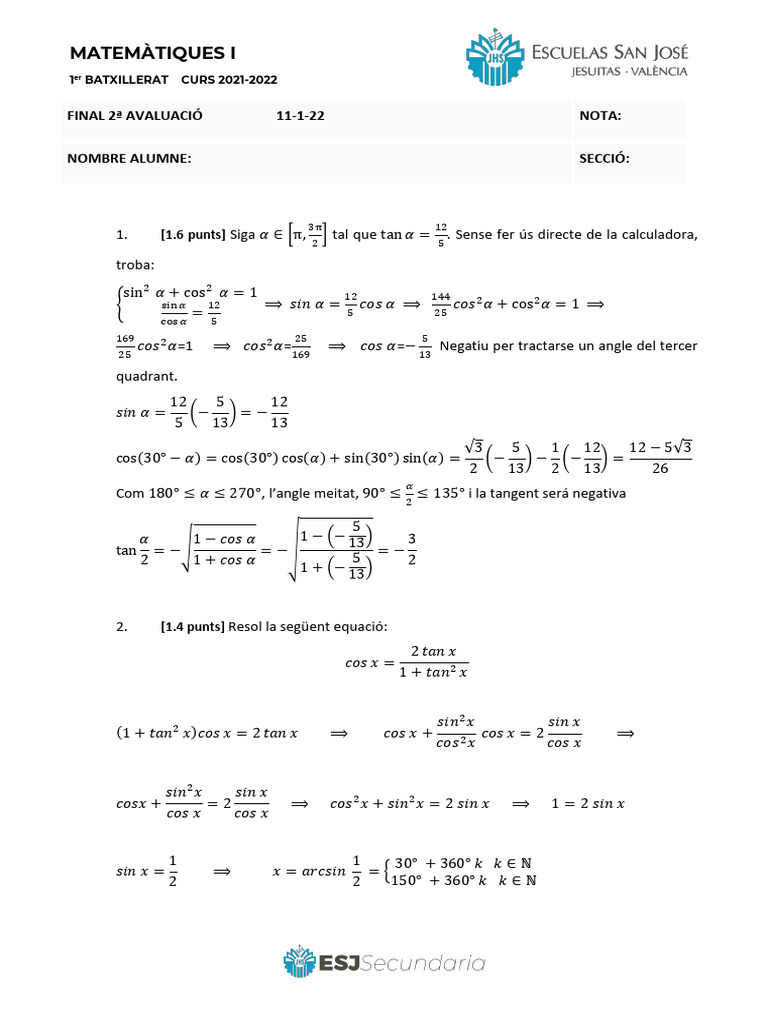 Final 2 Eval 1º Batx 21-22 Res | PDF