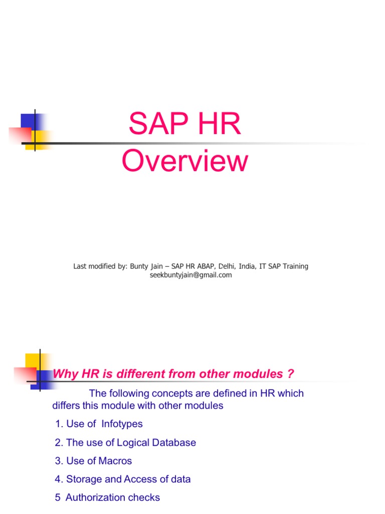 SAP HR Module Overview | PDF | Databases | Sap Se