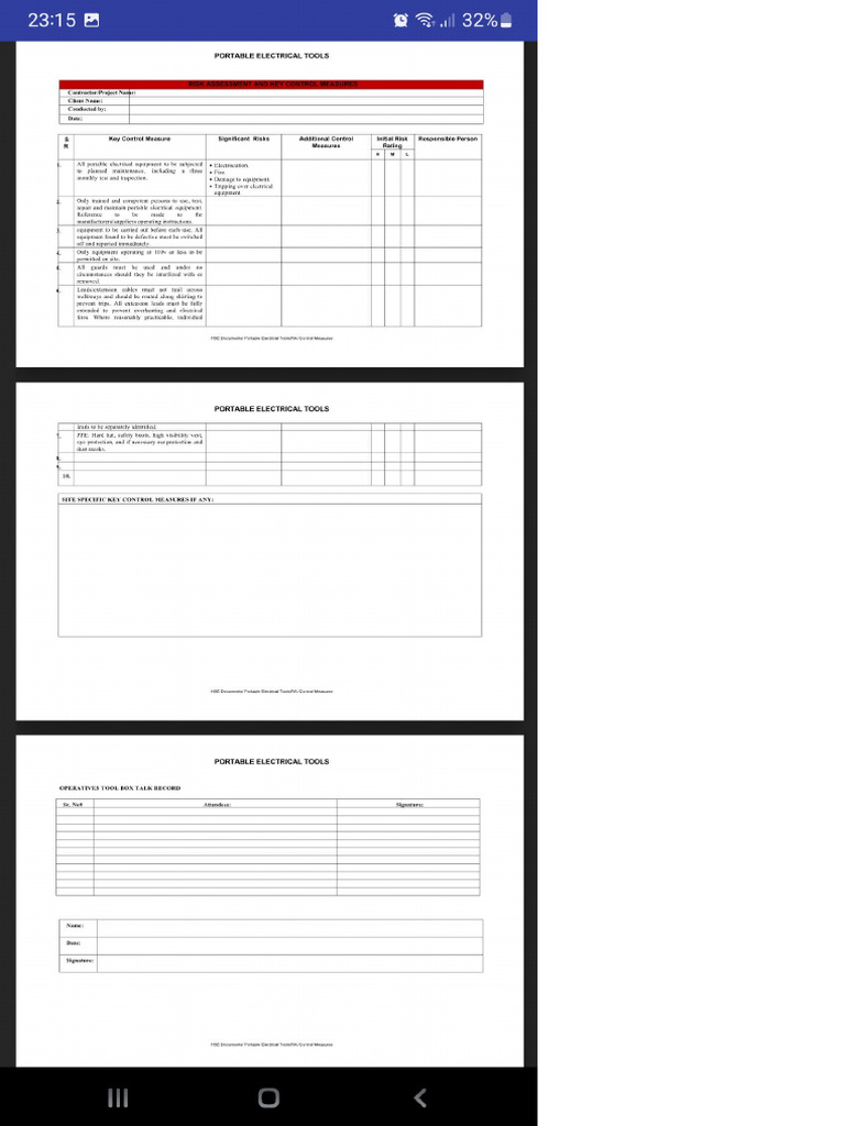 PAT Testing Risk Assessments | PDF