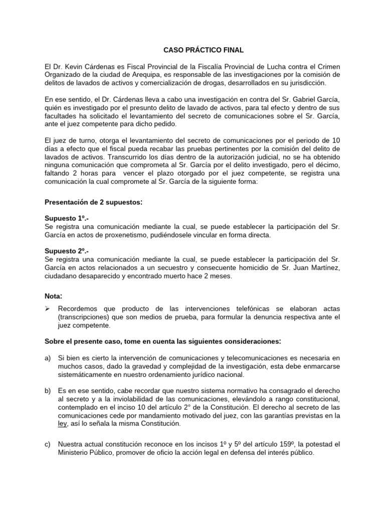 Examen Final (Uac - Practica Final) | PDF | Constitución | Fiscal