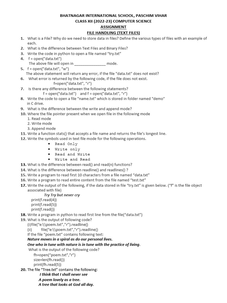 TextFile Assignment | PDF | Computer File | Text File TextFile Assignment | PDF | Computer File | Text File