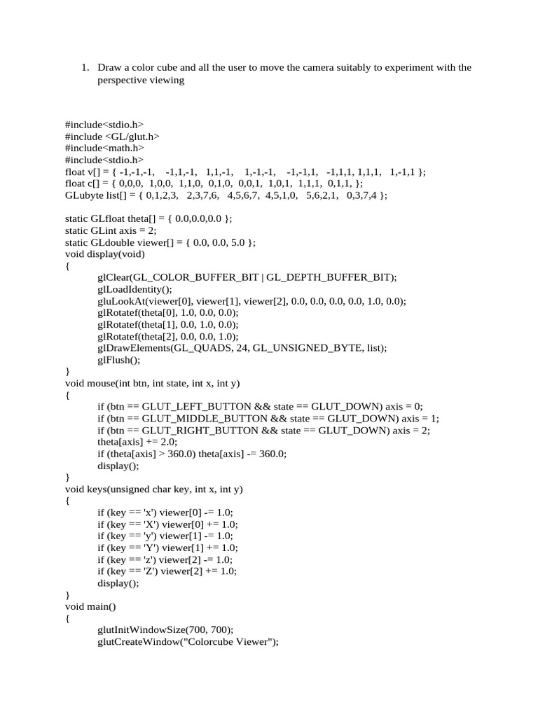CG IA2 Programs WithCode | PDF | Computing | Computer Programming