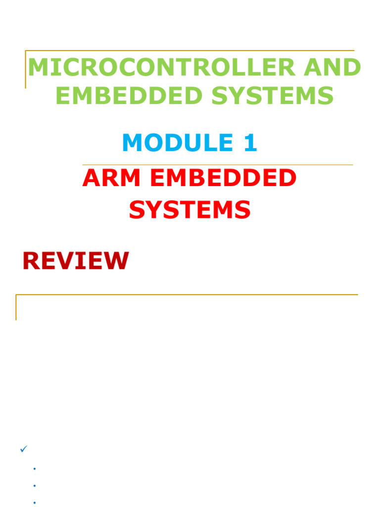 ARM Embedded Systems Overview | PDF | Random Access Memory | Dynamic Random Access Memory