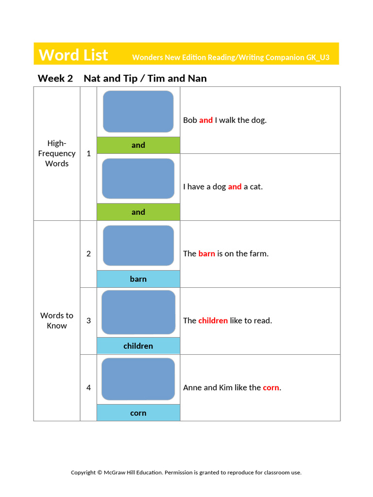 Unit 3 Week 2 Word List (English) | PDF