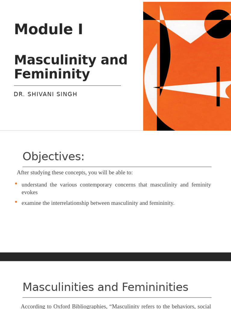 Masculinity and Femininity | PDF | Masculinity | Gender