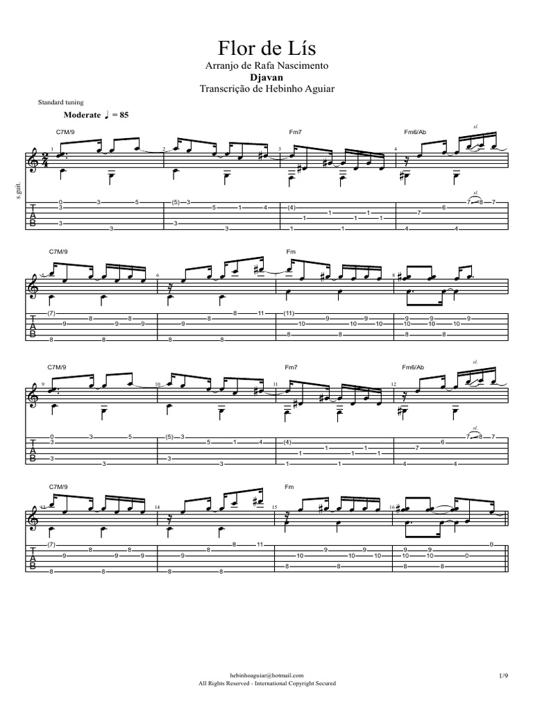 Djavan's "Flor de Lís" Chords | PDF