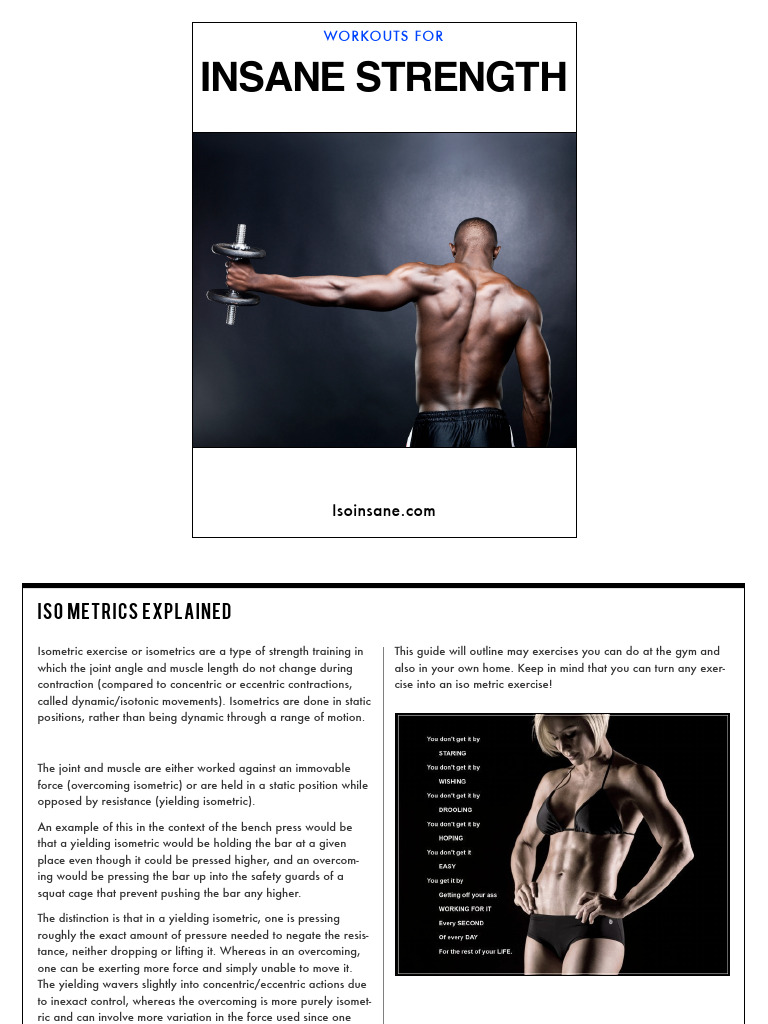 Insane Strength Workouts | PDF | Anatomical Terms Of Motion | Arm
