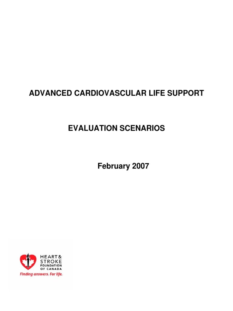 ACLS Scenario | PDF | Artificial Cardiac Pacemaker | Cardiovascular ...