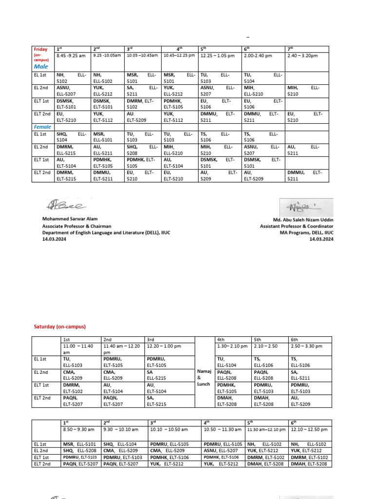 Ramadan Class Schedule, MA | PDF | Language Acquisition | Languages
