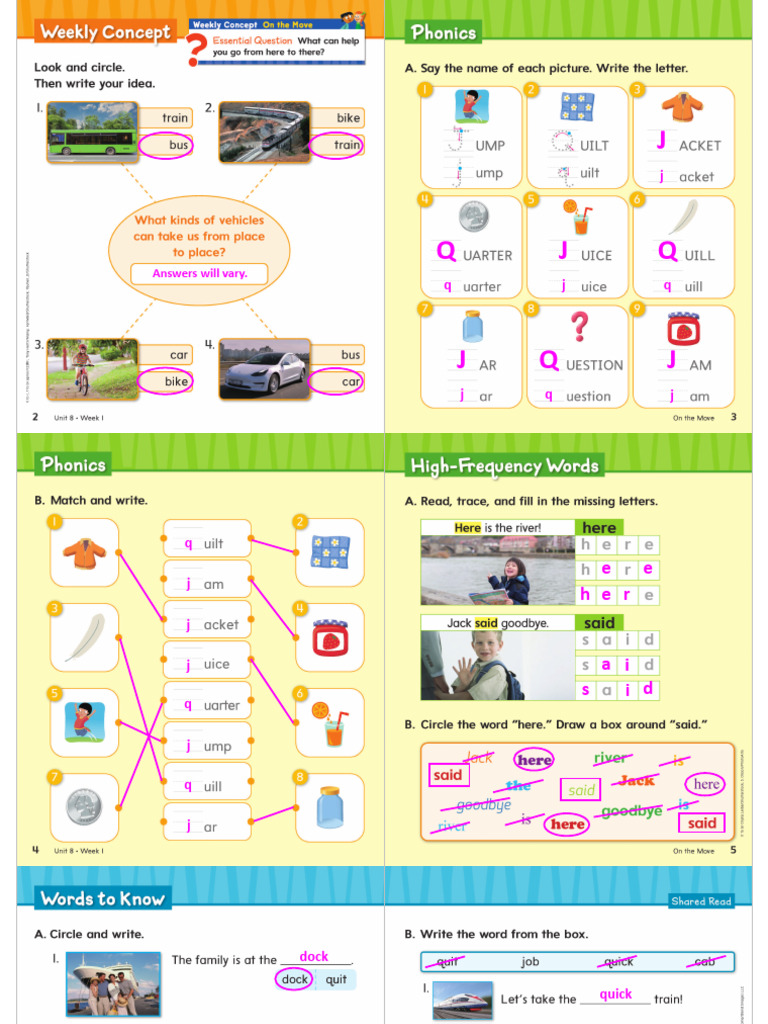 Unit 8 Week 1 Practice Book Answer Key | PDF