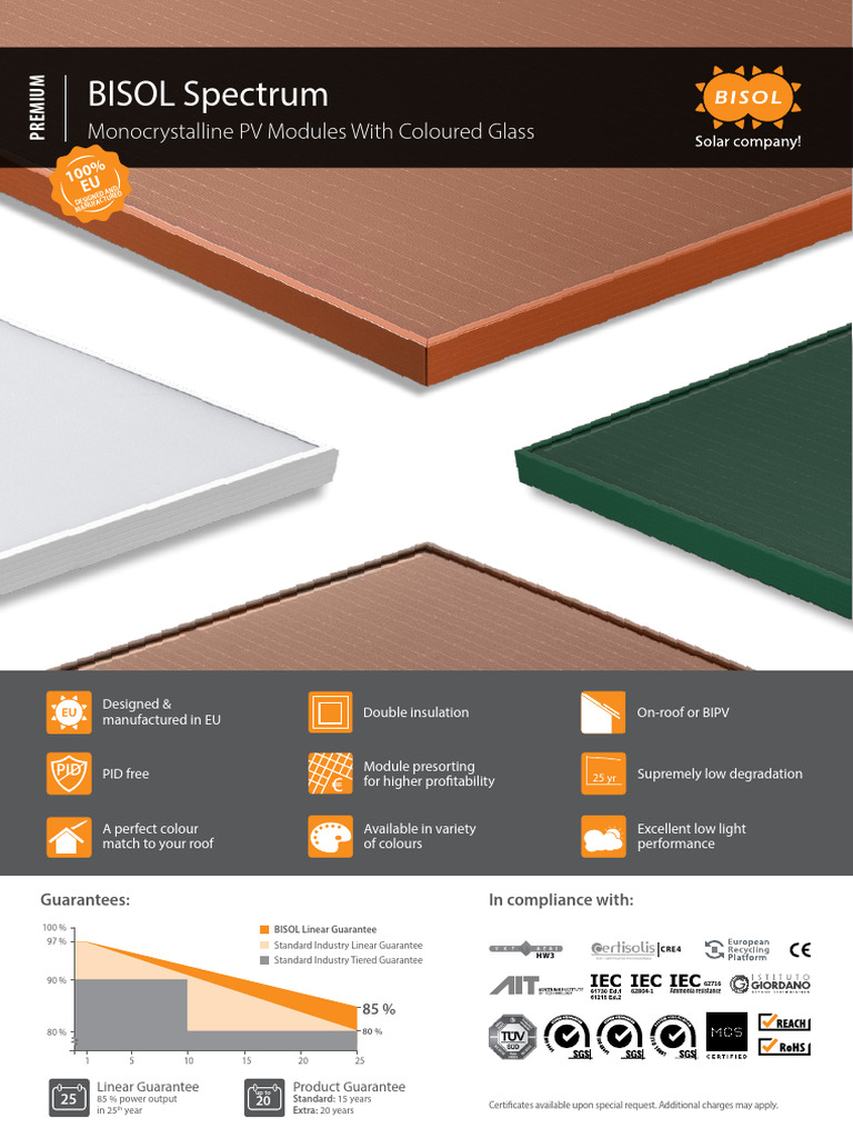 Bisol Spectrum m10 en | PDF | Solar Panel | Pallet