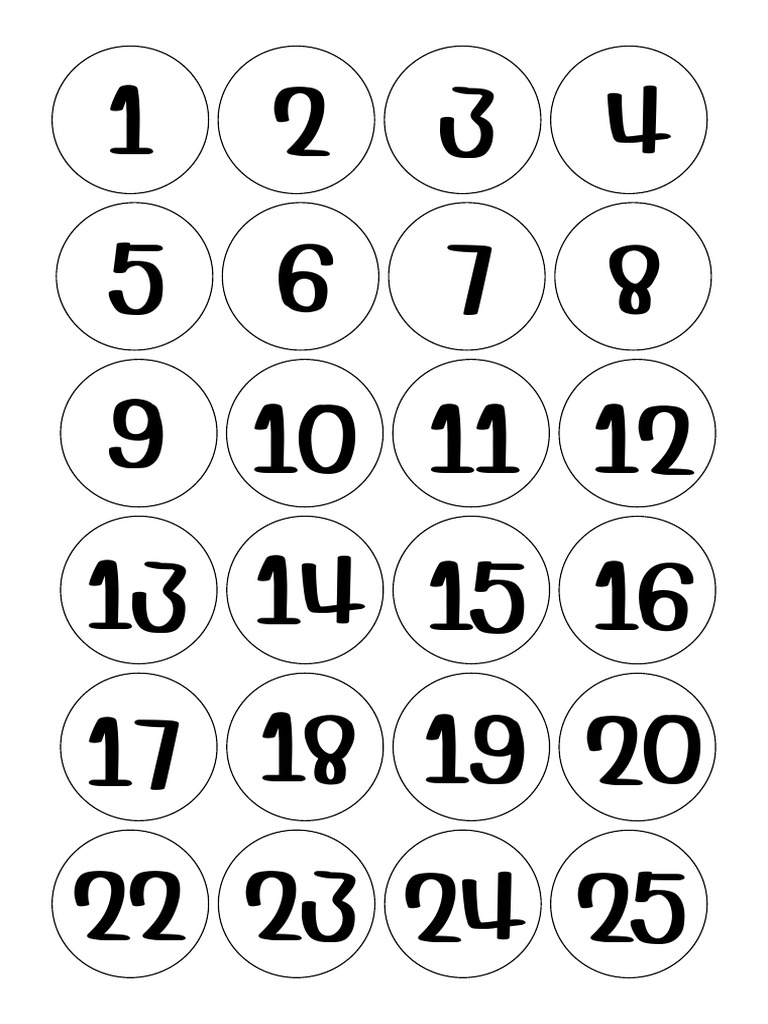 Números Del Calendario | PDF