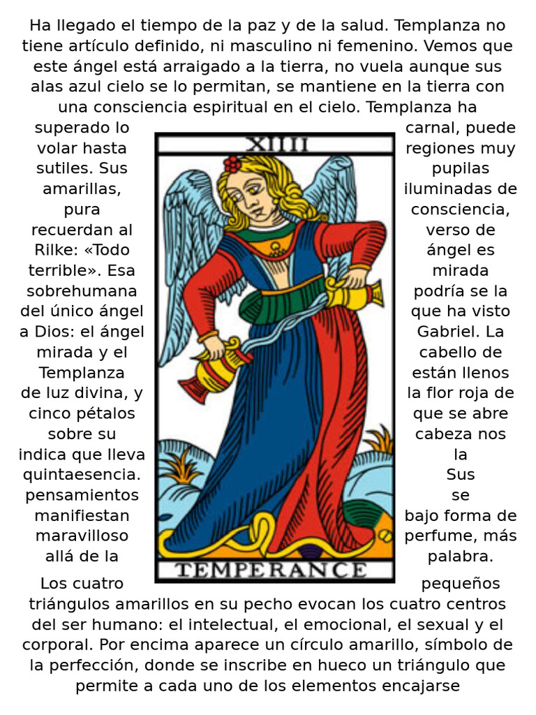 Carta Tarot Templanza | PDF