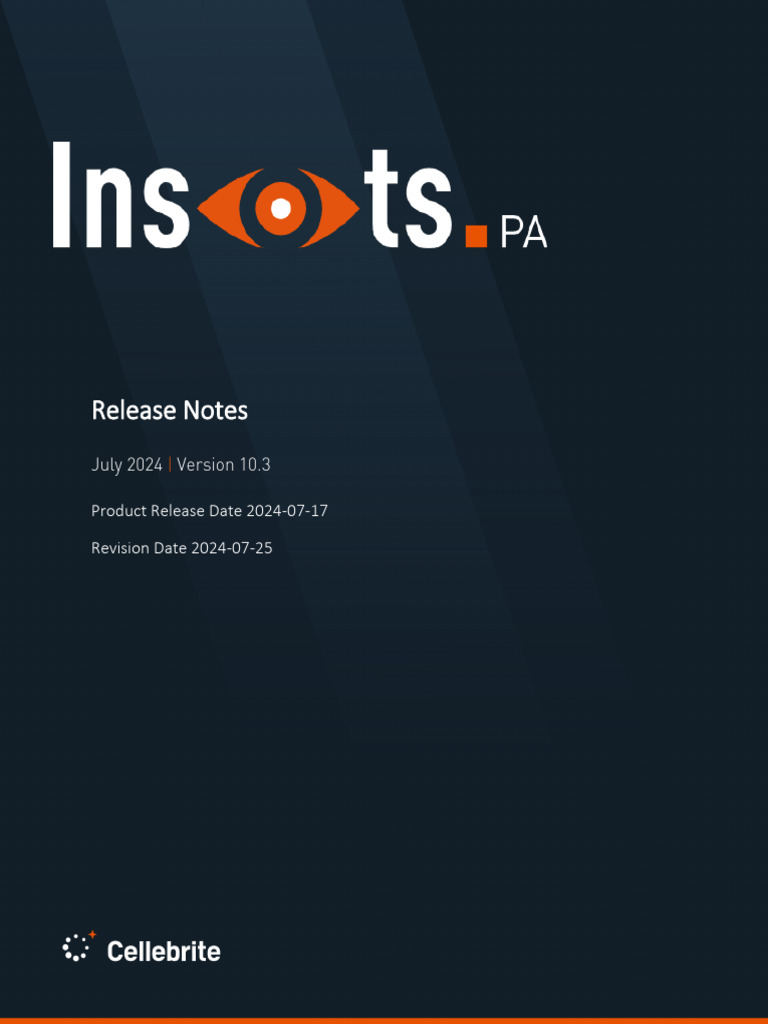 Cellebrite Inseyets Physical Analyzer Release Notes 10.3 | PDF | Hard ...
